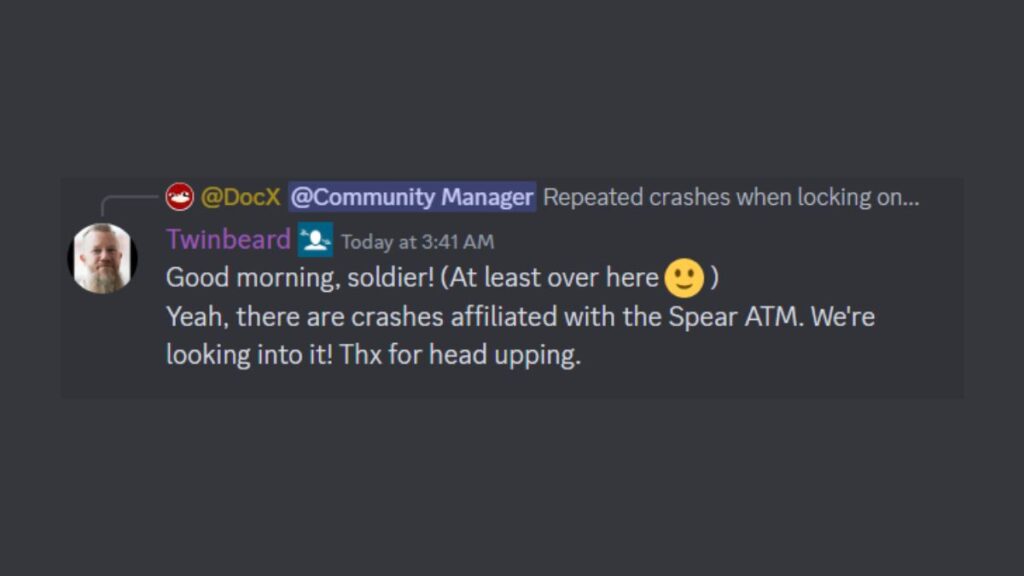 Helldivers 2 community manager says the Spear bug is being looked into ... Helldivers 2 community manager says the Spear bug is being looked into ...