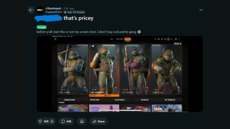 Black Ops 6 TMNT Skin Prices Draw Backlash and it's Not Cowabunga Dude ...